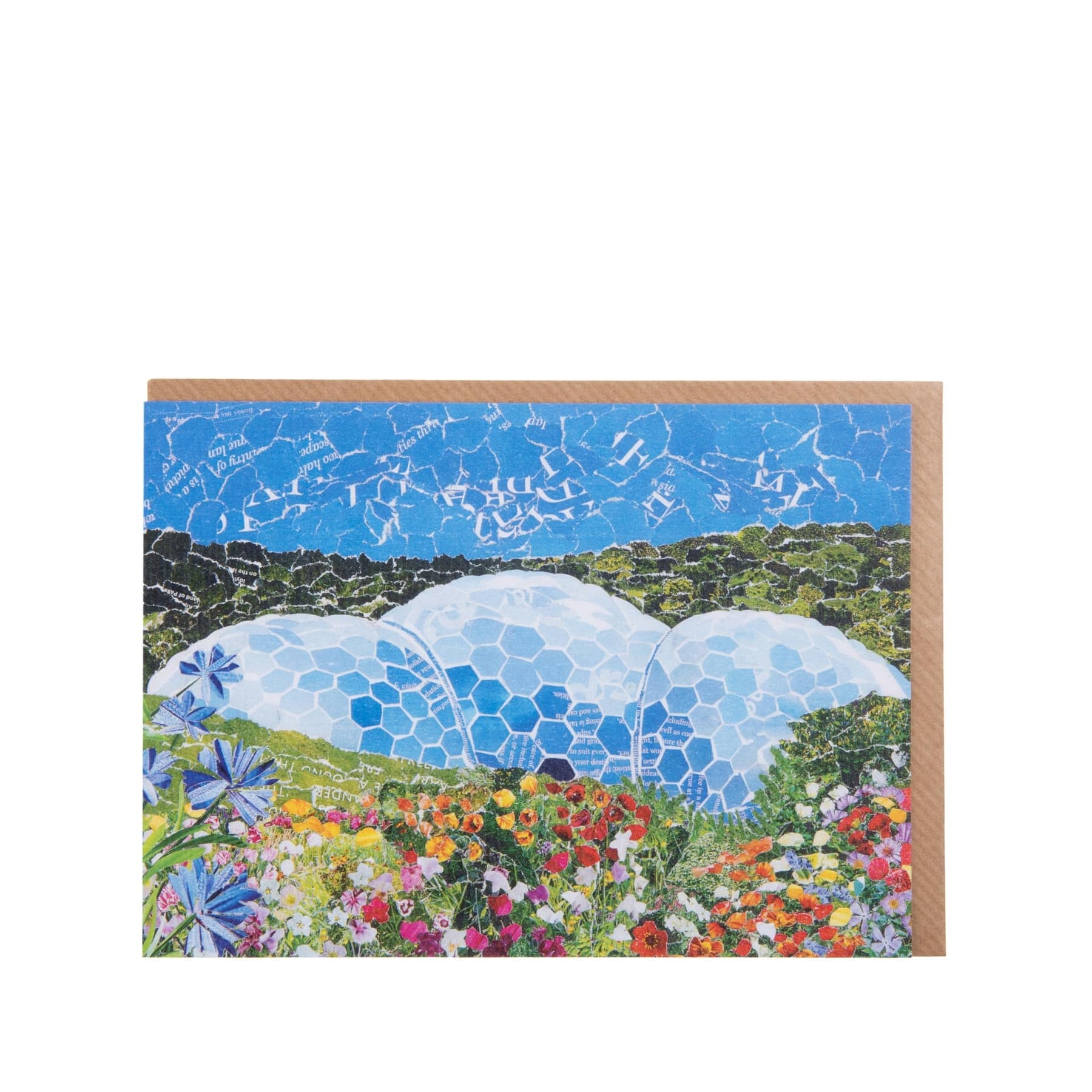 Eden Project floral biome greetings card
